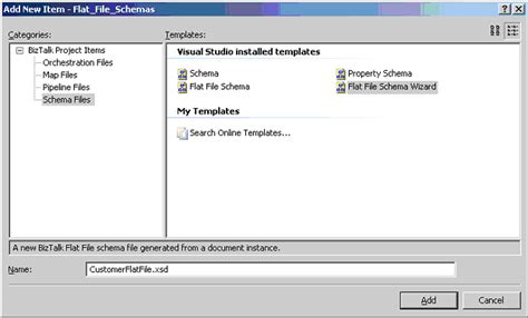 Biztalk Messaging Services Flat File Schema