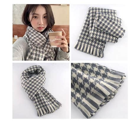 하운드 체크 목도리 머플러 2color