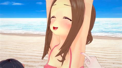 Rule 34 3d 3girls Beach Black Hair Blush Breasts Brown Hair Clothed