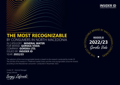 Горска Вода” најпознат бренд за Негазирана Вода според потрошувачите во Македонија Купи Горска