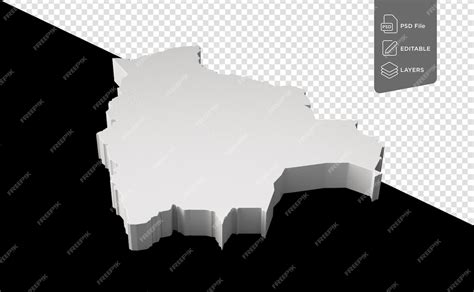 볼리비아 3d 지도 지리학 지도 제작 및 토폴로지 검정색 배경 3d 그림 프리미엄 Psd 파일