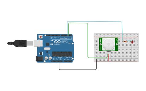Circuit Design ใบงานหน่วยที่ 7 ข้อที่ 1 ชื่อเซนเซอร์ตรวจจับความเคลื่อนไหว Tinkercad