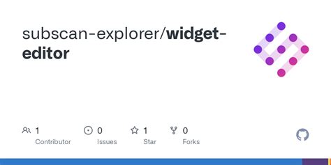 Github Subscan Explorerwidget Editor