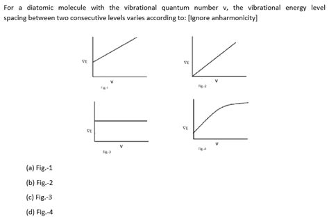 For A Diatomic Molecule With The Vibrational Quantum Number V The Vibra