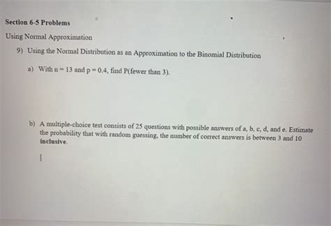 solved section 6 5 problems using normal approximation 9
