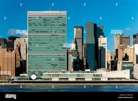 The Headquarters Of The United Nations Manhattan New York Usa Stock