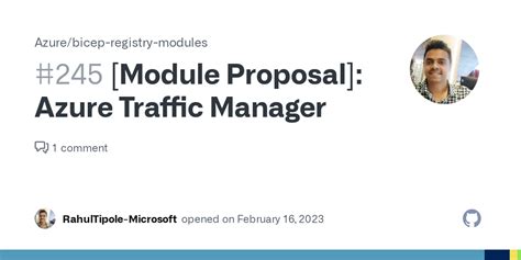 Module Proposal Azure Traffic Manager · Issue 245 · Azurebicep