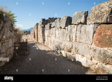 Greece Peloponnese Argolis Tiryns Archaeological Site Cyclopean