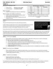 Exam MidtermExam Docx CSC TA MIDTERM EXAM MIDTERM E XAM INSTRUCTIONS