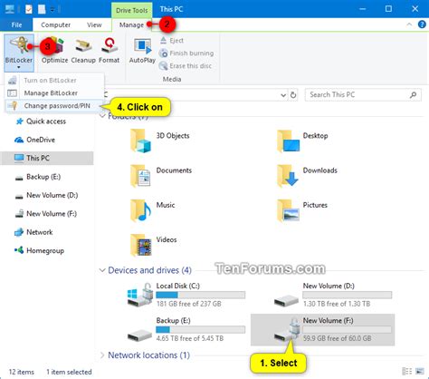 Change BitLocker Password In Windows Tutorials