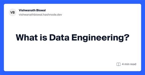 Vishwanath Biswal On Linkedin What Is Data Engineering