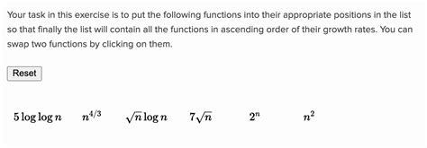 Solved Your Task In This Exercise Is To Put The Following