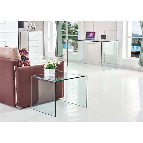 Buy Glare Side Table Clear Glass Online Danube Home Uae
