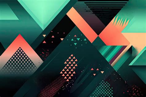 Premium Ai Image Abstract Geometric Composition With Gradients Textures And Patterns Created