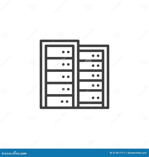 Data Center Line Icon Stock Vector Illustration Of Pixel 271817711