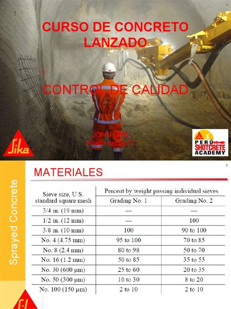 Guía De Concreto Lanzado Y Control De Calidad Pdf Naturaleza