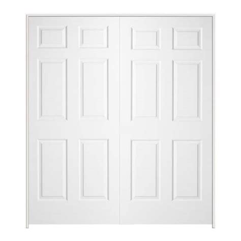 Jeld Wen Textured 6 Panel Primed Moulded Double Single Prehung Interior