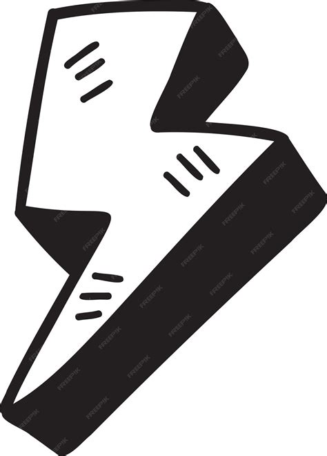 Premium Vector Hand Drawn Thunder Illustration