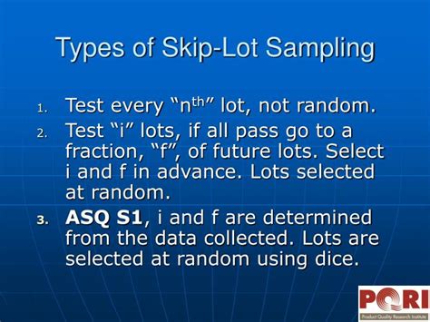 Ppt Continuous Flow Mfg Skip Lot Sampling Powerpoint Presentation Id 6592504