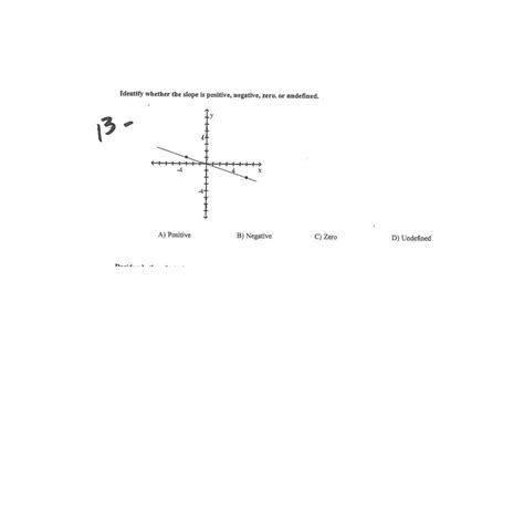 Solved Identify Whether The Slope Is Positive Negative Chegg
