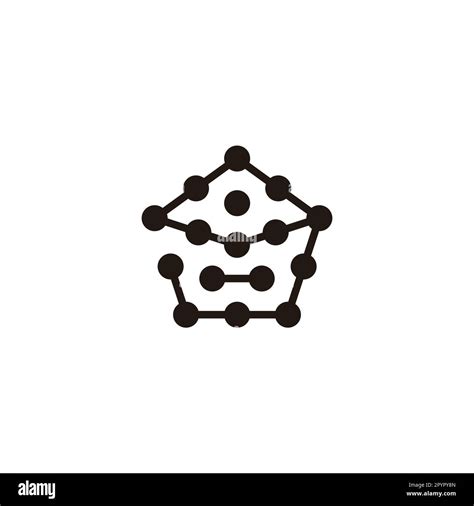 Letter G Polygon Molecules Geometric Symbol Simple Logo Vector Stock