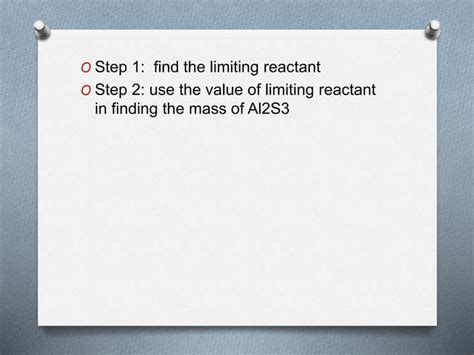 Limiting And Excess Reagent In Chemical Reaction Pptx