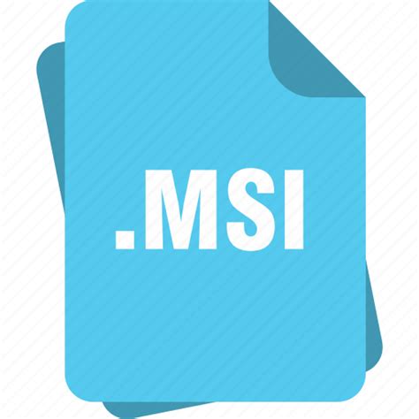 Blue Extension File Msi Page Type Icon Download On Iconfinder