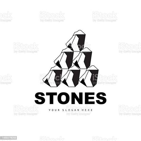 돌 로고 기하학 라인 스타일과 벡터 돌 현대 미적 장식을 위한 디자인 브랜드 현대 제품 간단한 아이콘 추상 미적 기하학 라인 1위에 대한 스톡 벡터 아트 및 기타 이미지