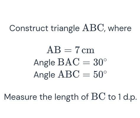 Construct Triangle ABC Where C AB Cm Angle StudyX