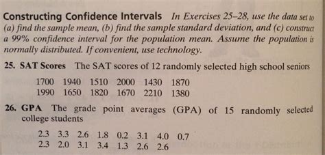 solved constructing confidence intervals in exercises 25 28
