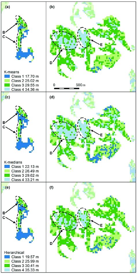 Figure A14 Nonspatial Algorithm K Means Ab K Medians Cd Download Scientific Diagram