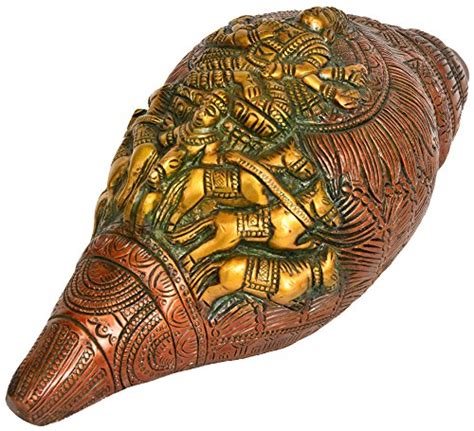 Exotic India Surya Bhagawan Conch Wall Hanging Brass Statue Amazon