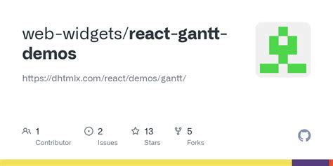 GitHub Web Widgets React Gantt Demos Https Dhtmlx React Demos