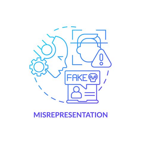 2d Gradient Misrepresentation Icon Simple Isolated Vector Cyber Law