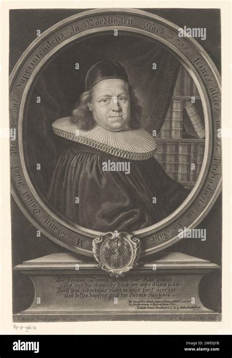 Portrait Van Johann Daniel Haake Elias Christopf Heiss After Georg Marcell Haack 1689 Print