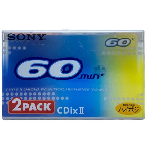 Sony Cdix Ii 60 2 Pack Audiokazety Mc Kazety Prodej