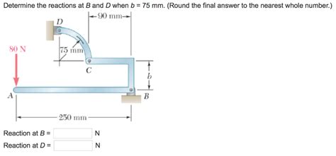Solved Determine The Reactions At B And D When B 75 Mm