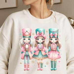 Female Nutcracker PNG Pink Nutcracker Pink Christmas Png Nutcracker Christmas Preppy