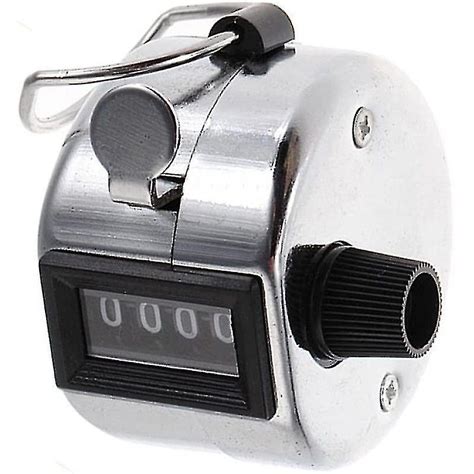 3 Piece Hand Counter 4 Digit Lap Tracker Manual Clicker Metal