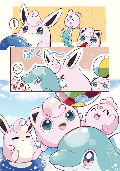 Jigglypuff Wigglytuff Igglybuff And Finizen Pokemon Drawn By