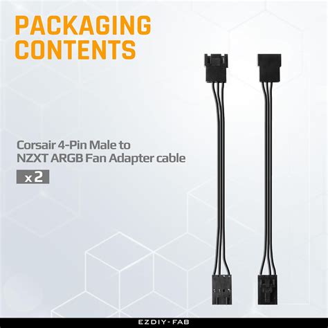Adapter Cable Compatible With Corsair Rgb Hub Lighting Node Core Commander Cor Ebay