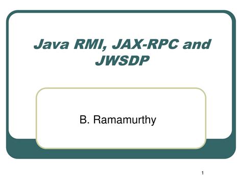 Ppt Java Rmi Jax Rpc And Jwsdp Powerpoint Presentation Free Download Id6661836