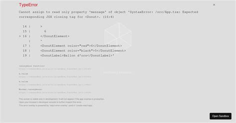 React Donut Component Example Forked Codesandbox