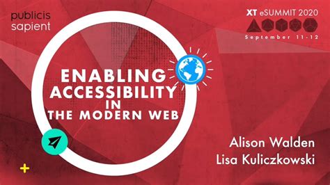Enabling Accessibility In The Modern Web Youtube