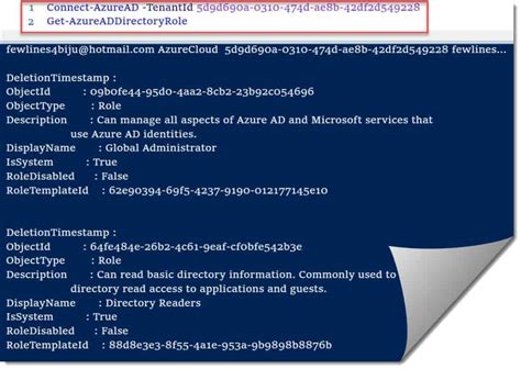 Get Azureaddirectoryrole Azure Lessons