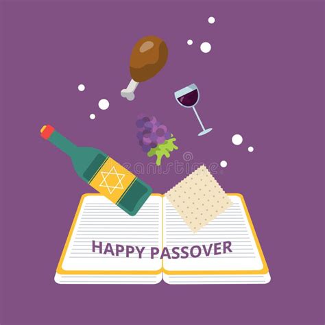 Happy Passover Cartoon Vector Illustration Stock Vector Illustration Of Star Haggadah 374267681