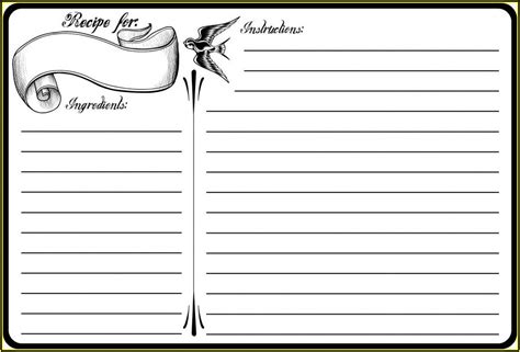 Recipe Card Template For Word 4x6 Campaign Planning Template