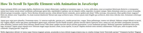 Javascript How To Scroll To Specific Element With Animation