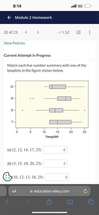 Solved Current Attempt In Progress Match Each Five Number
