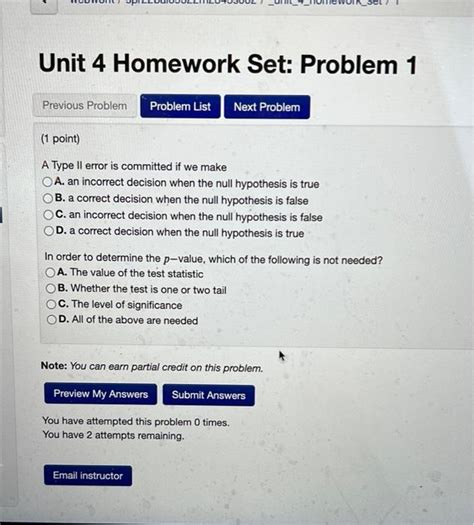 Solved Unit 4 Homework Set Problem 1 Previous Problem